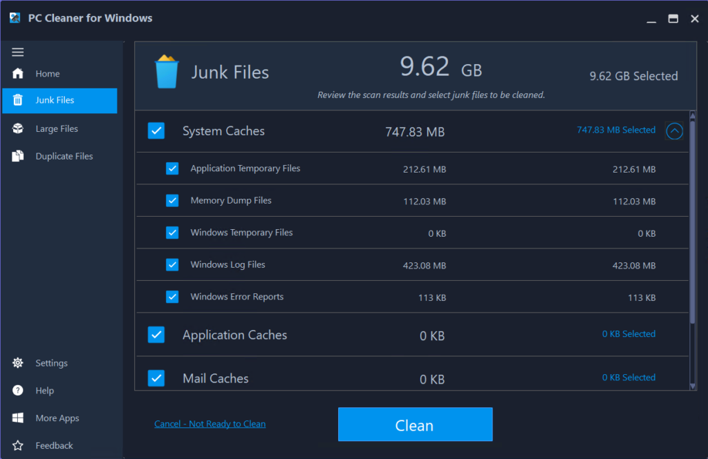 PC Cleaner for Windows - Product Help File - HUXSoft.com